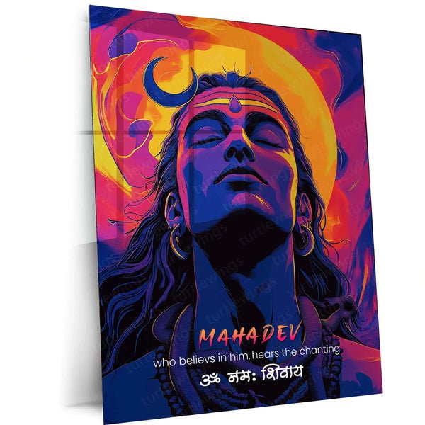 Spiritual Metal Poster | Shiva | Mahadev | Motivational Quotes – Kartilio